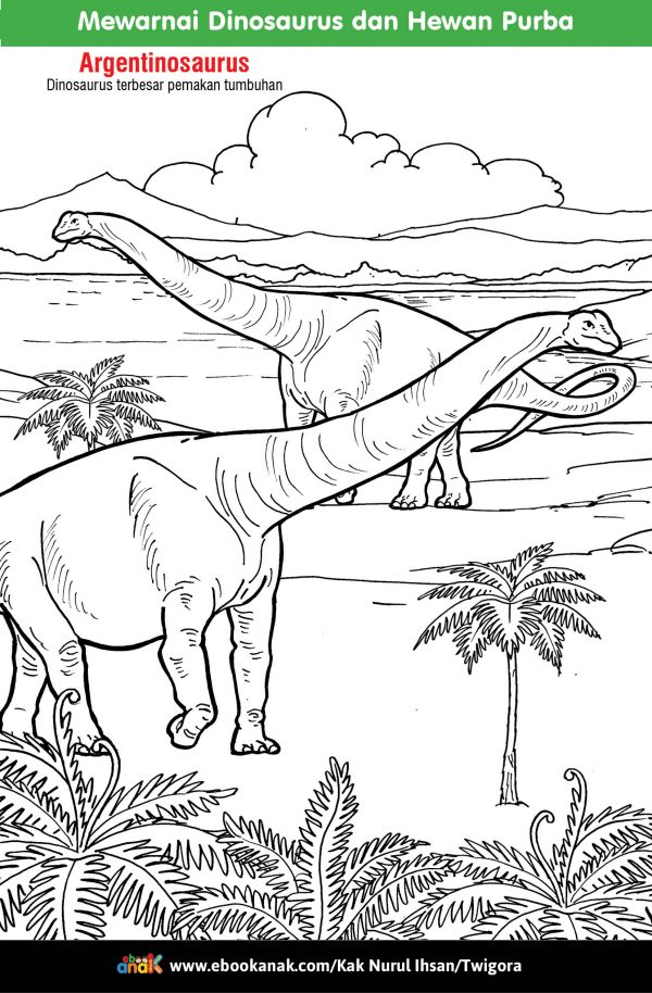 mewarnai dinosaurus dan hewan purba Arsip - elibrary.id